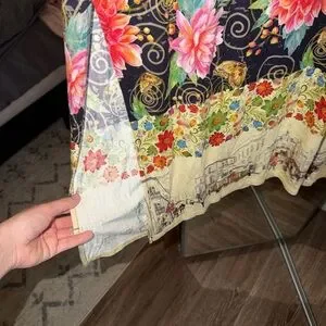 Johnny Was | Dresses | Johnny Was Floral Dress With Pink Yellow Green ...